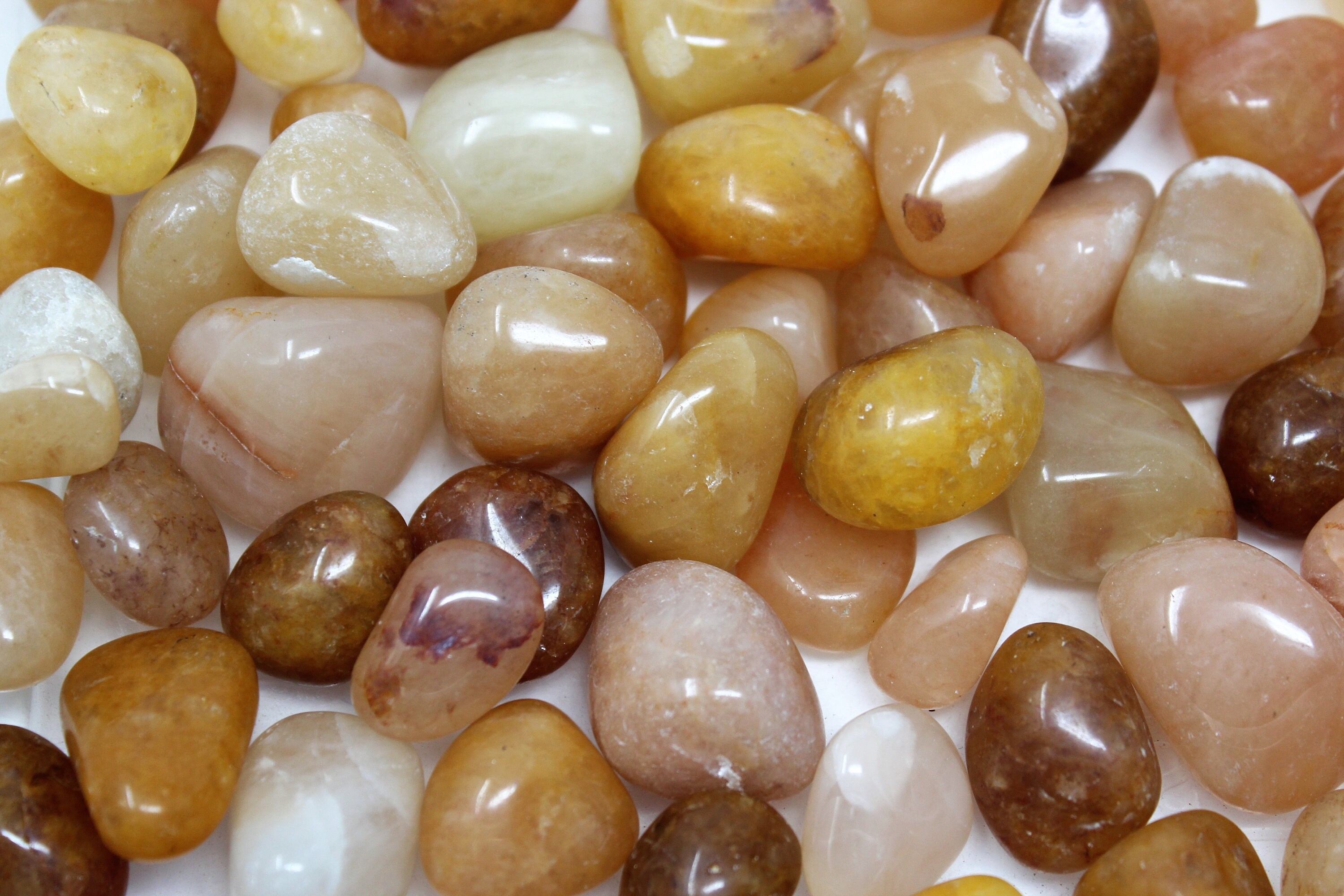 Golden Quartz Tumbled Stones: Choose 4 oz 8 oz or 1 lb Bulk | Etsy