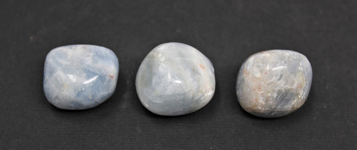 Blue Calcite Tumbled Stones: Choose How Many Pieces | Etsy
