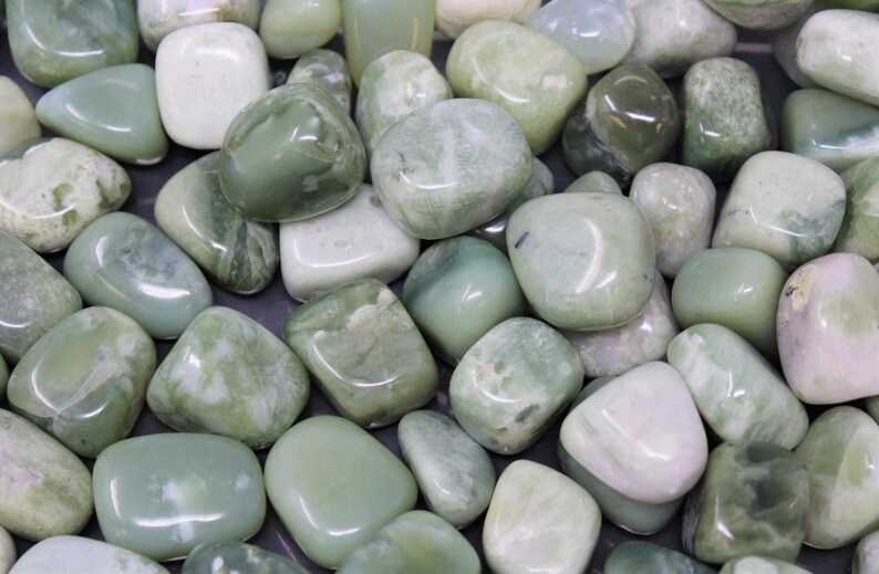 Light Jade Tumbled Stones: Choose How Many Pieces 'A' | Etsy