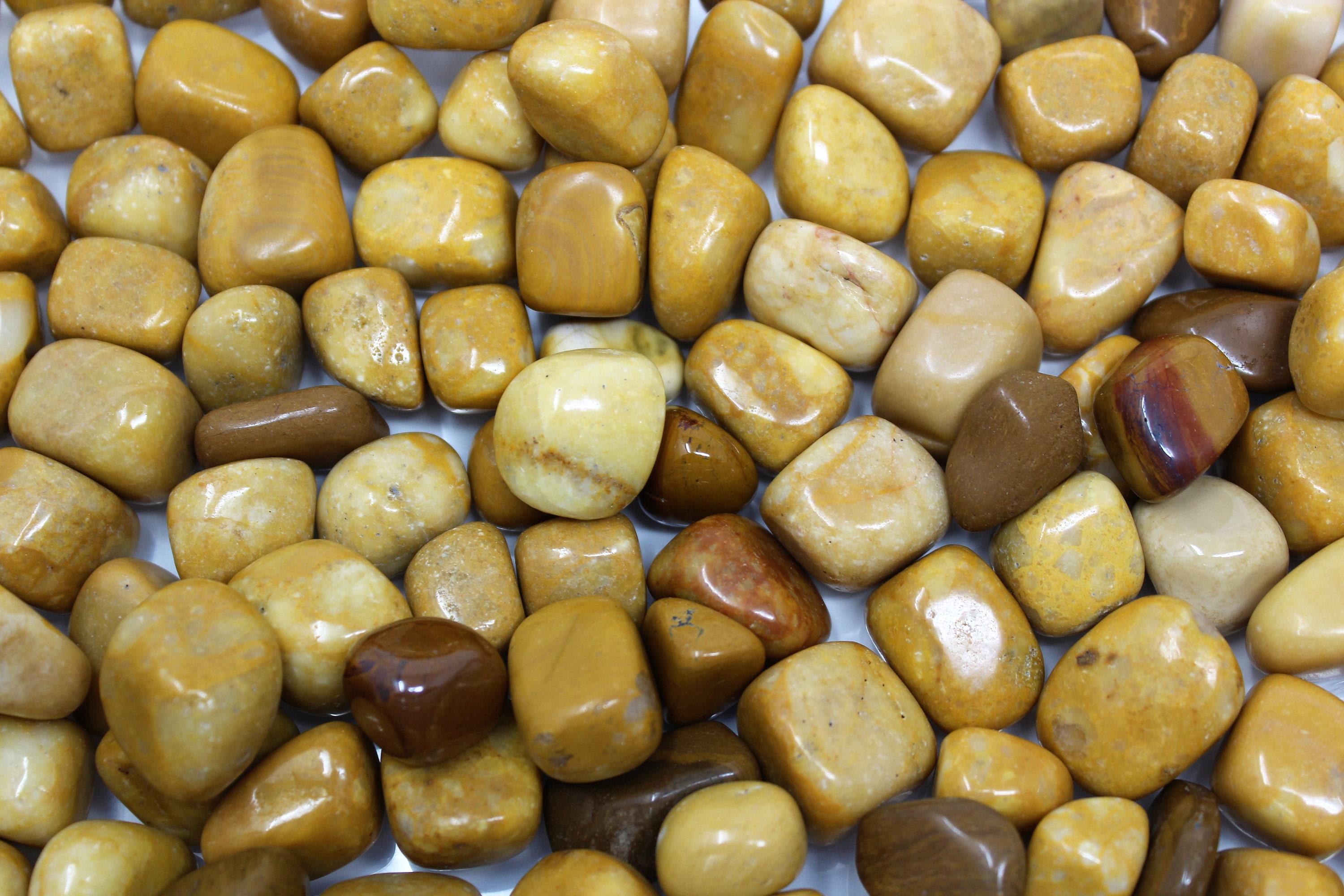 Yellow Jasper Tumbled Stones: Choose How Many Pieces (Tumbled Yellow ...