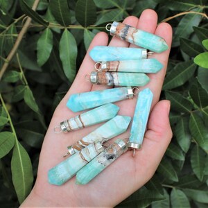 Crystal Gemstone Point Pendants HUGE CHOICE Wire Wrapped - Etsy