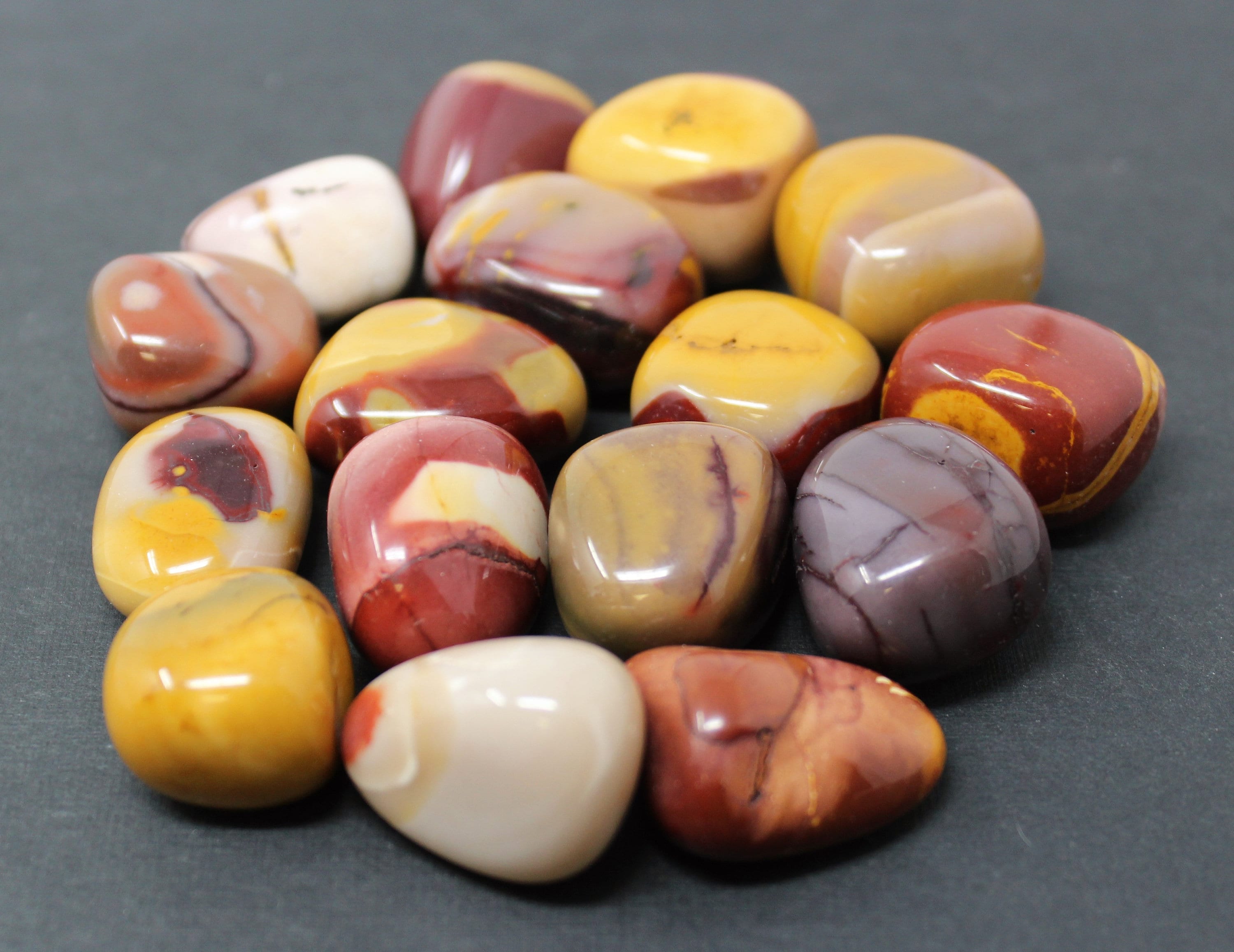 Mookaite Tumbled Stones: Choose How Many Pieces ('A' Grade, Tumbled Mookaite, Mookaite Tumbled ...