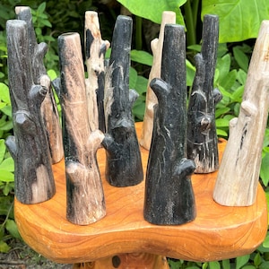 LARGE Petrified Wood Branch Carving, 7 - 7.5" (fossilized Wood Branch ...