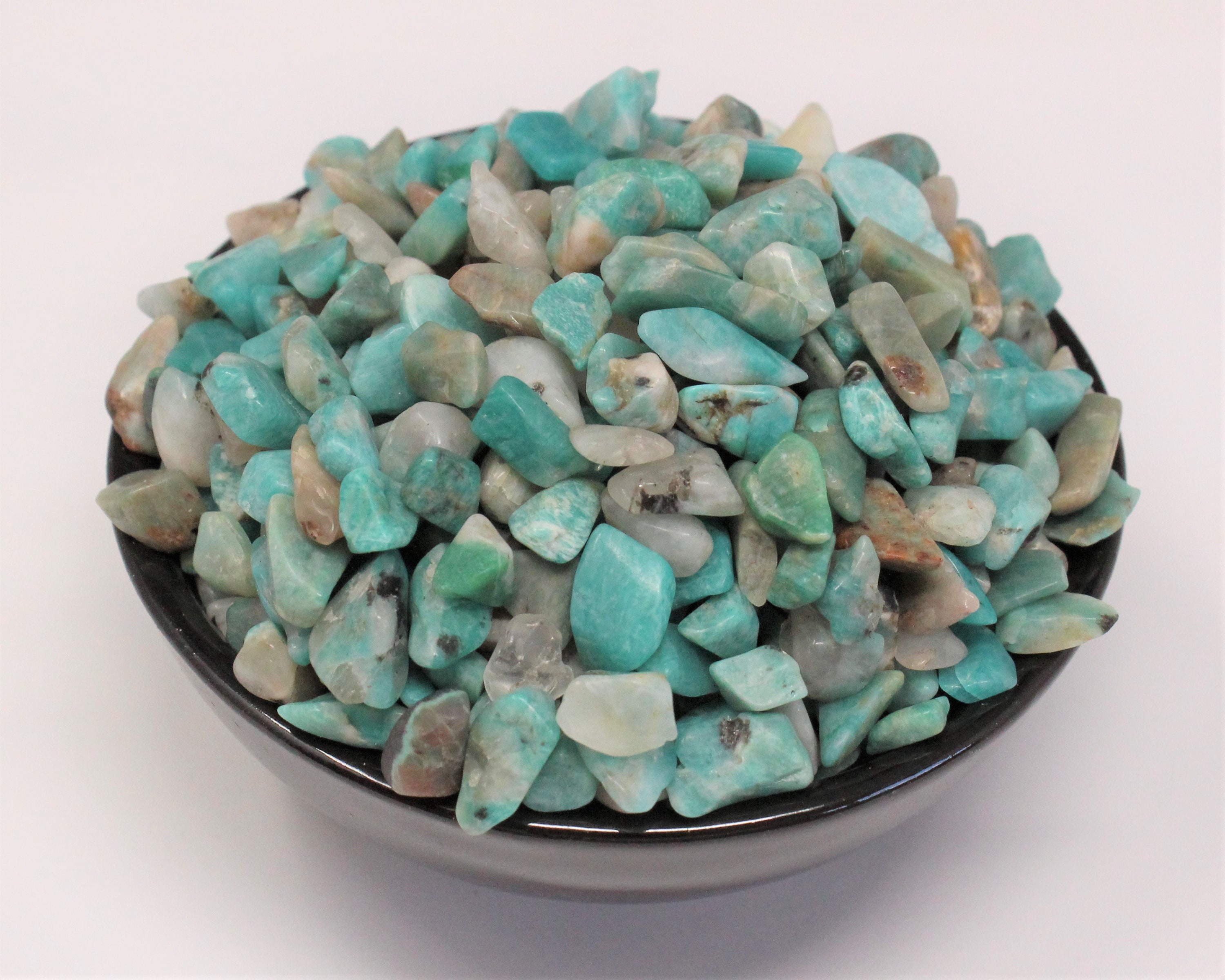 Amazonite Semi Tumbled Gemstone Mini Chips 6 - 8 mm: Choose Ounces or ...
