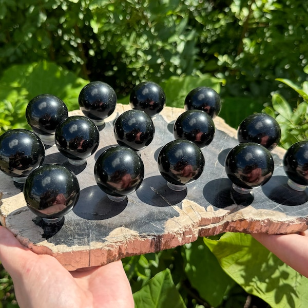 Obsidian Sphere - Etsy