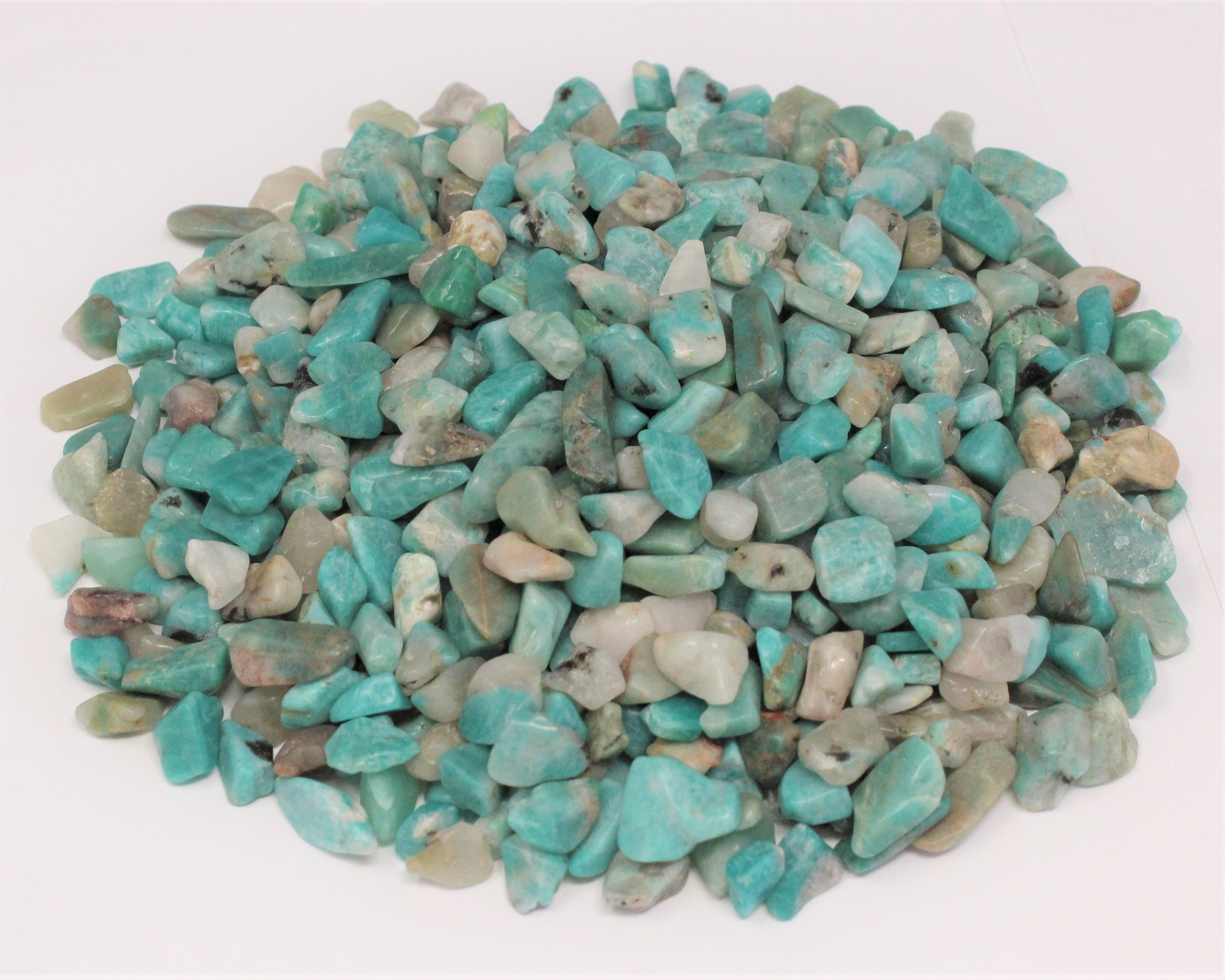Amazonite Semi Tumbled Gemstone Mini Chips 6 - 8 mm: Choose Ounces or ...