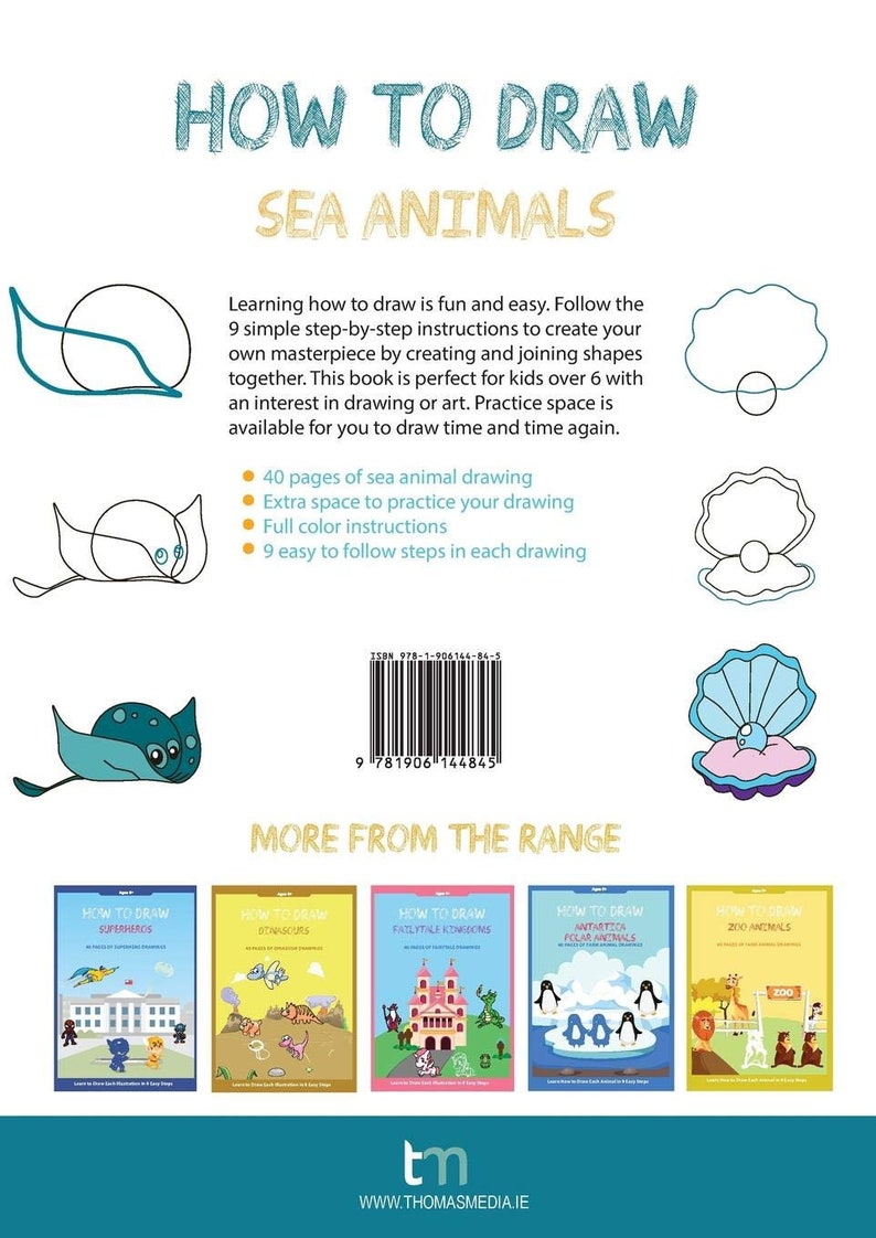 How to Draw Sea Animals for Kids Instant Download - Etsy