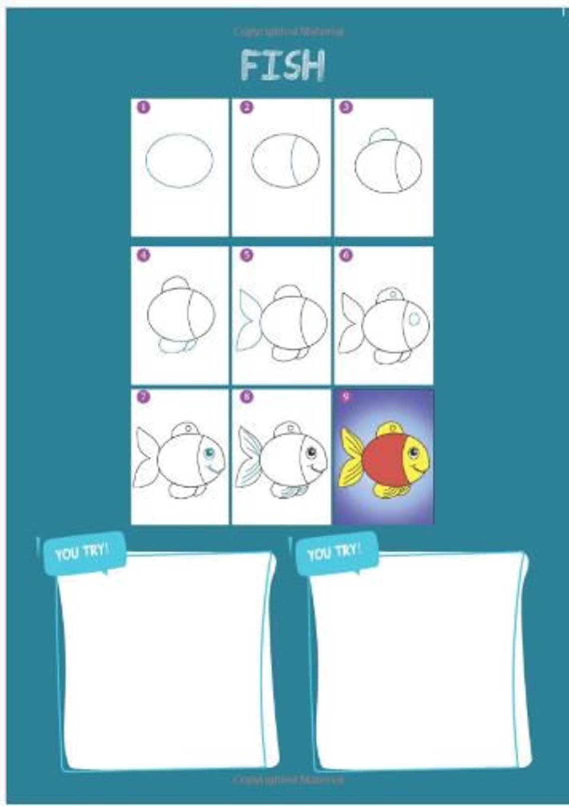 How to Draw Sea Animals for Kids Instant Download | Etsy