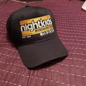 Myogi Nightkids Black Embroidered Initial D Cap - Etsy