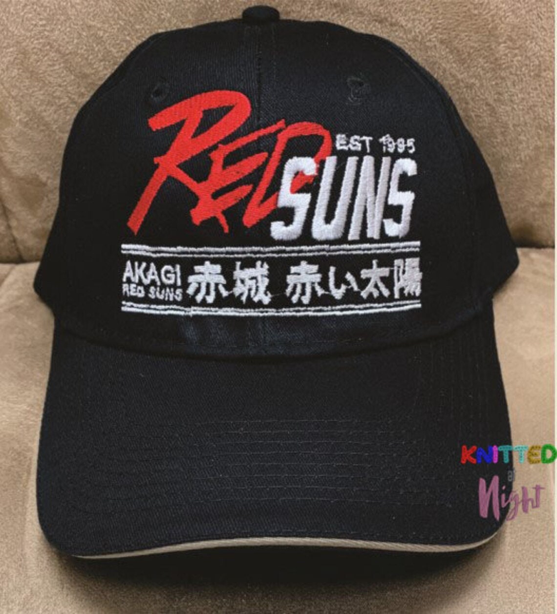 Akagi Redsuns Black Cap Initial D Embroidered Hat - Etsy Israel