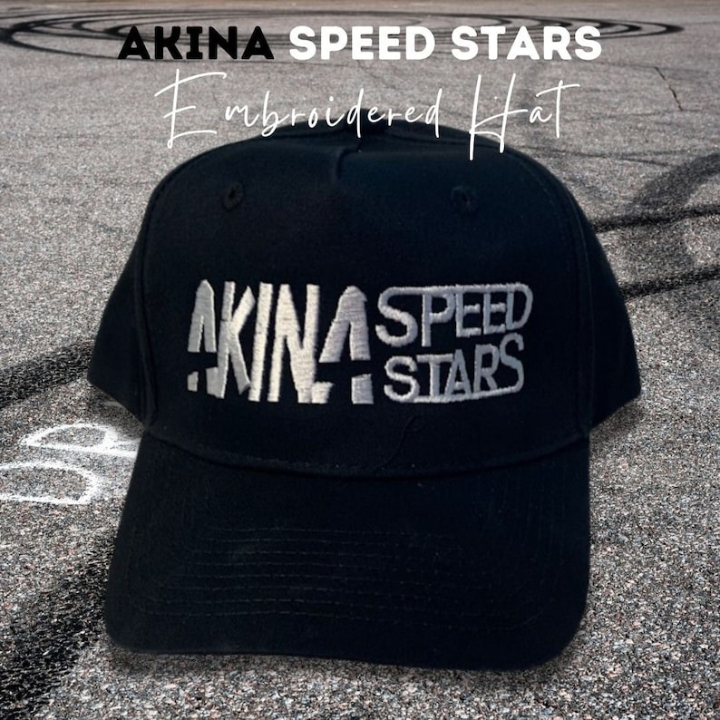 Akina Speed Star Original Logo Black Embroidered Cap Initial D - Etsy