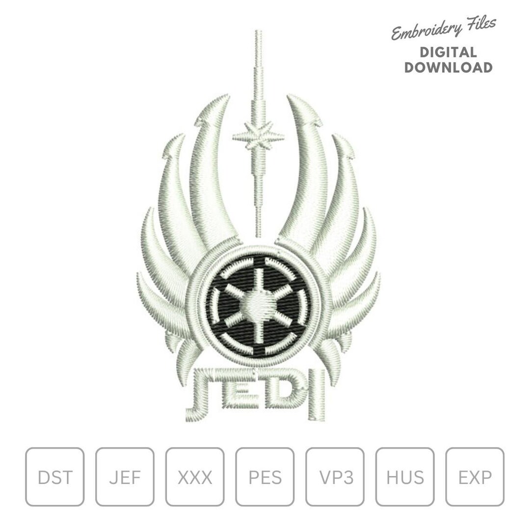 Jedi Galactic Logo Embroidery File (digital Download) - Etsy