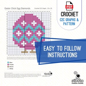 C2C Easter Themed 9 Graphs and Patterns, 9 Easter Themed Graphs, Baby ...