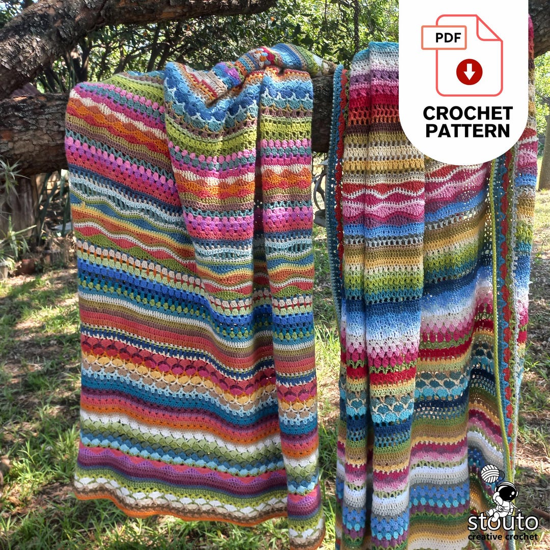 Crochet Stitch Sampler Blanket Pattern: Rainbow Afghan (PDF Pattern) - Etsy