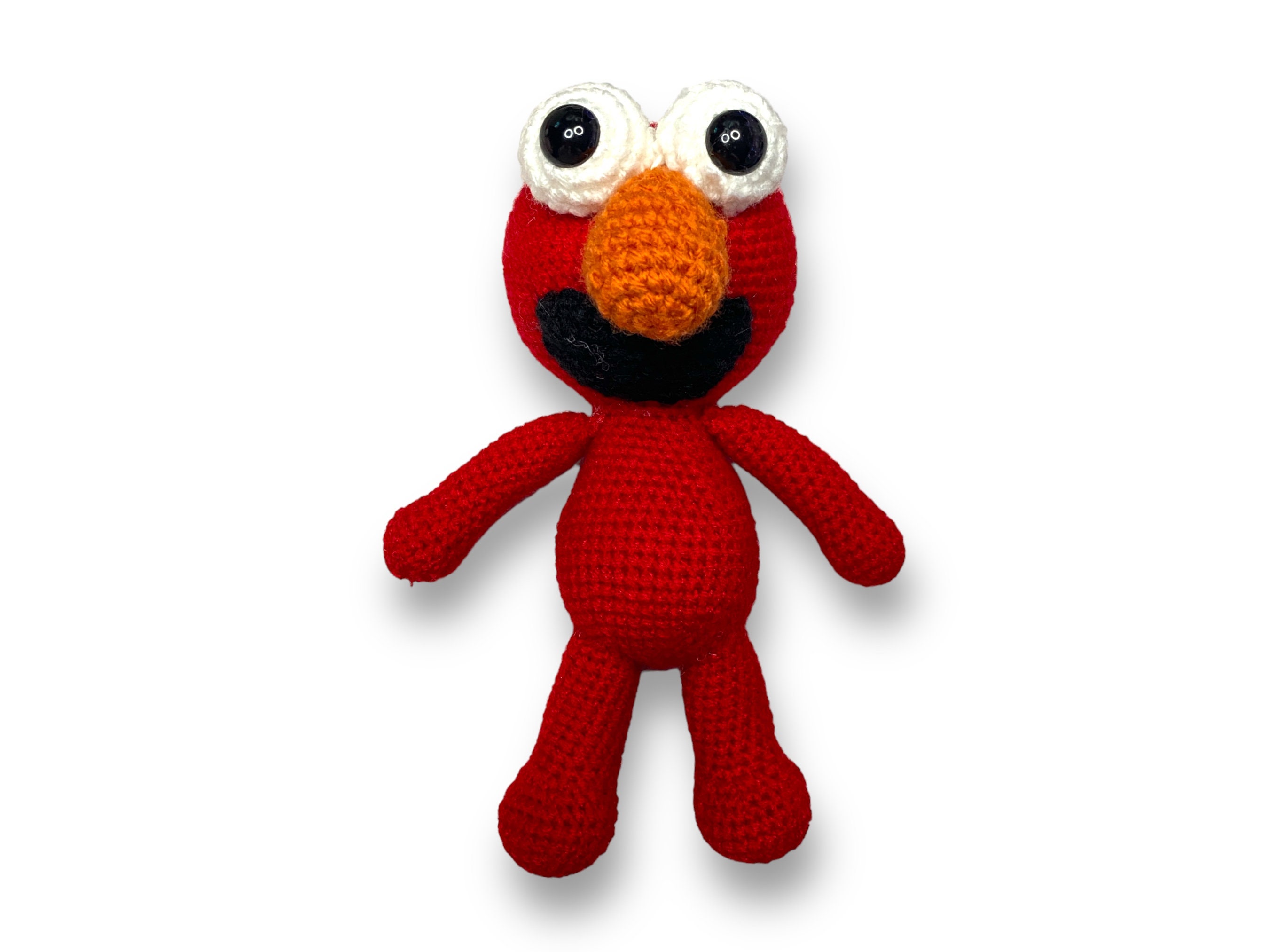 Handmade Crochet Elmo Amigurumi: Furry Red Monster Plush A Huggable ...