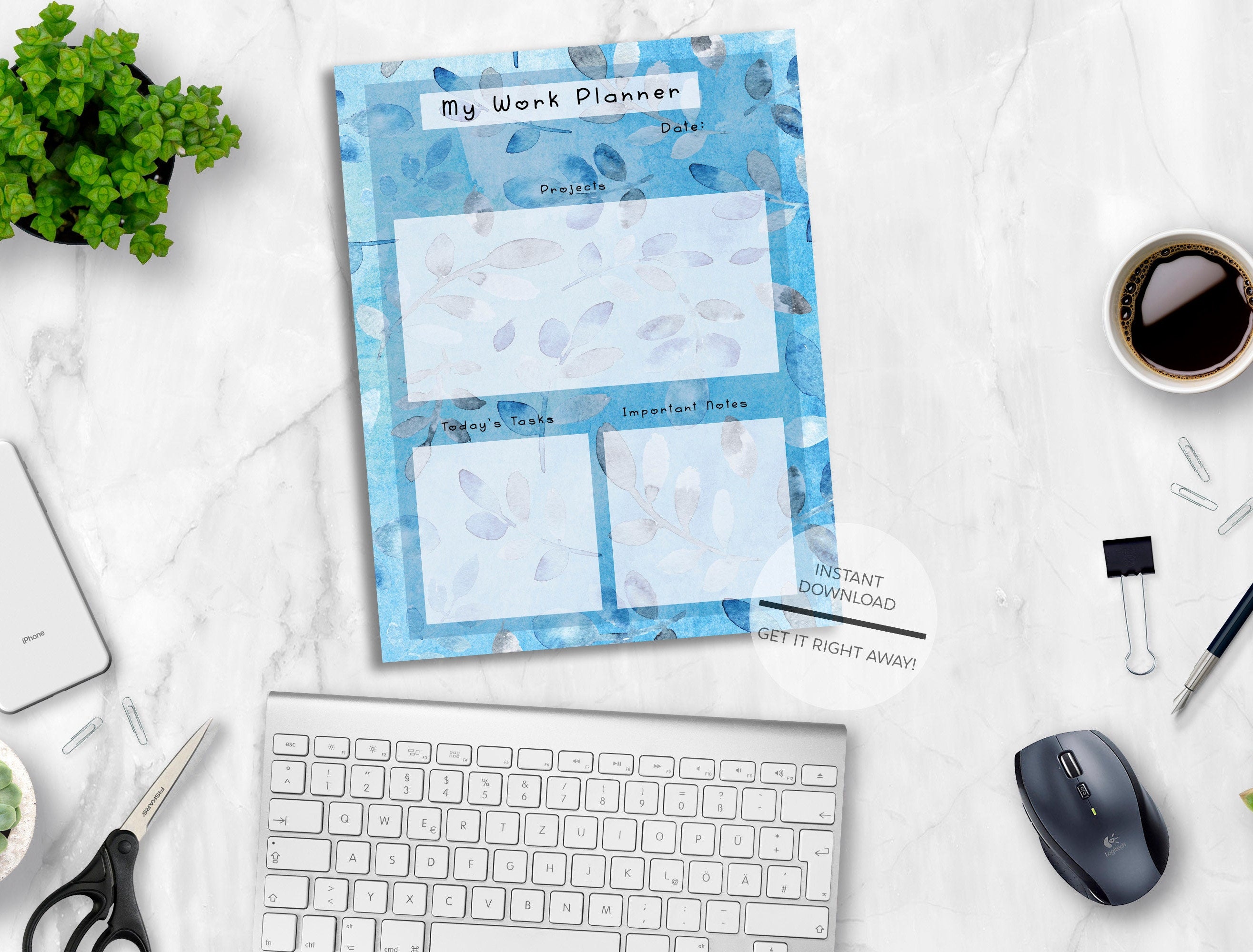 Printable Work Planner Page-to Do List for Job Digital - Etsy