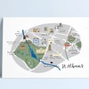 Illustrated Map of St Albans - Landscape - Etsy