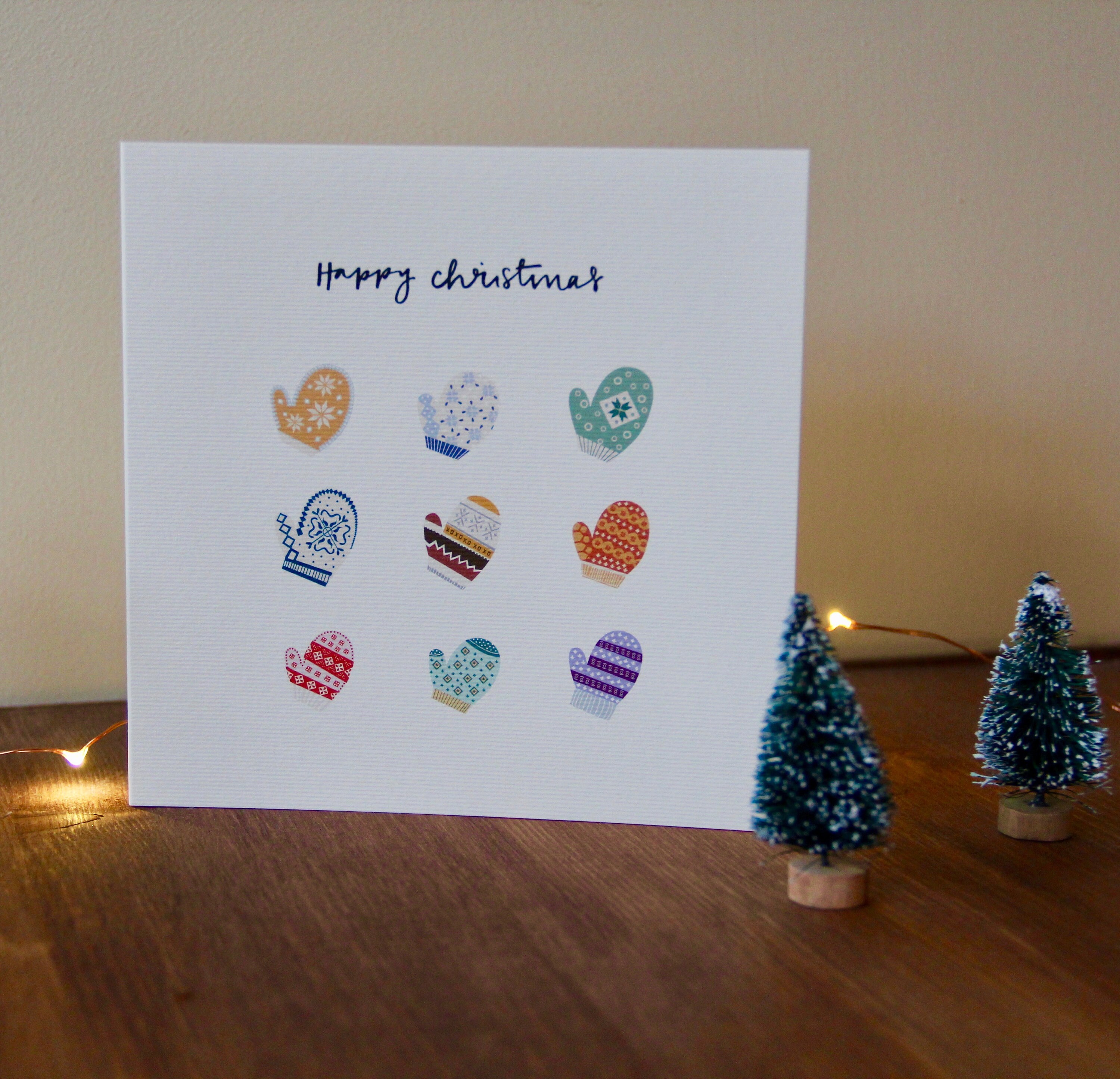 Winter Mittens Christmas Cards - Etsy