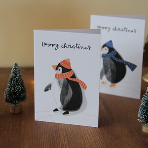 A7 Penguin Christmas Cards - Etsy