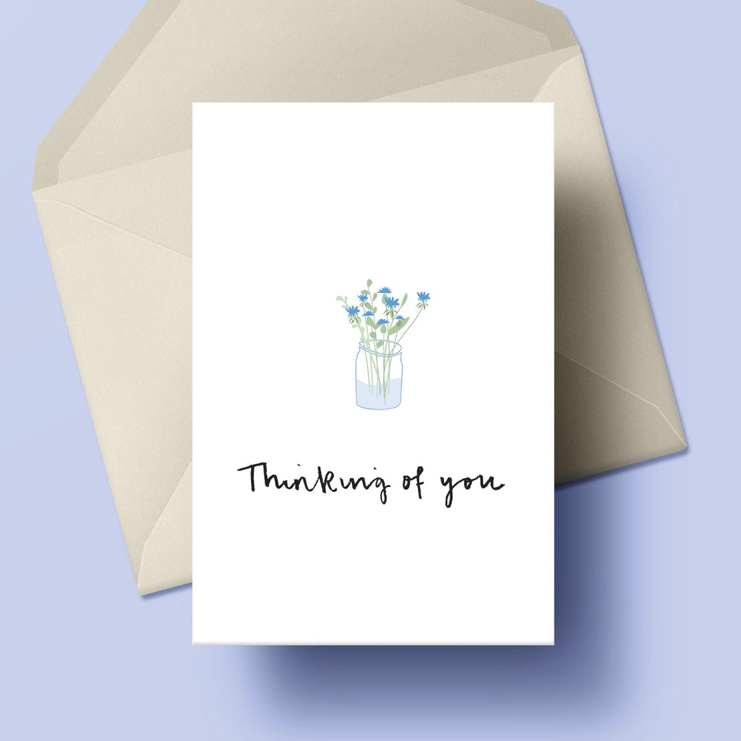Forget-me-not Sympathy Card - Etsy