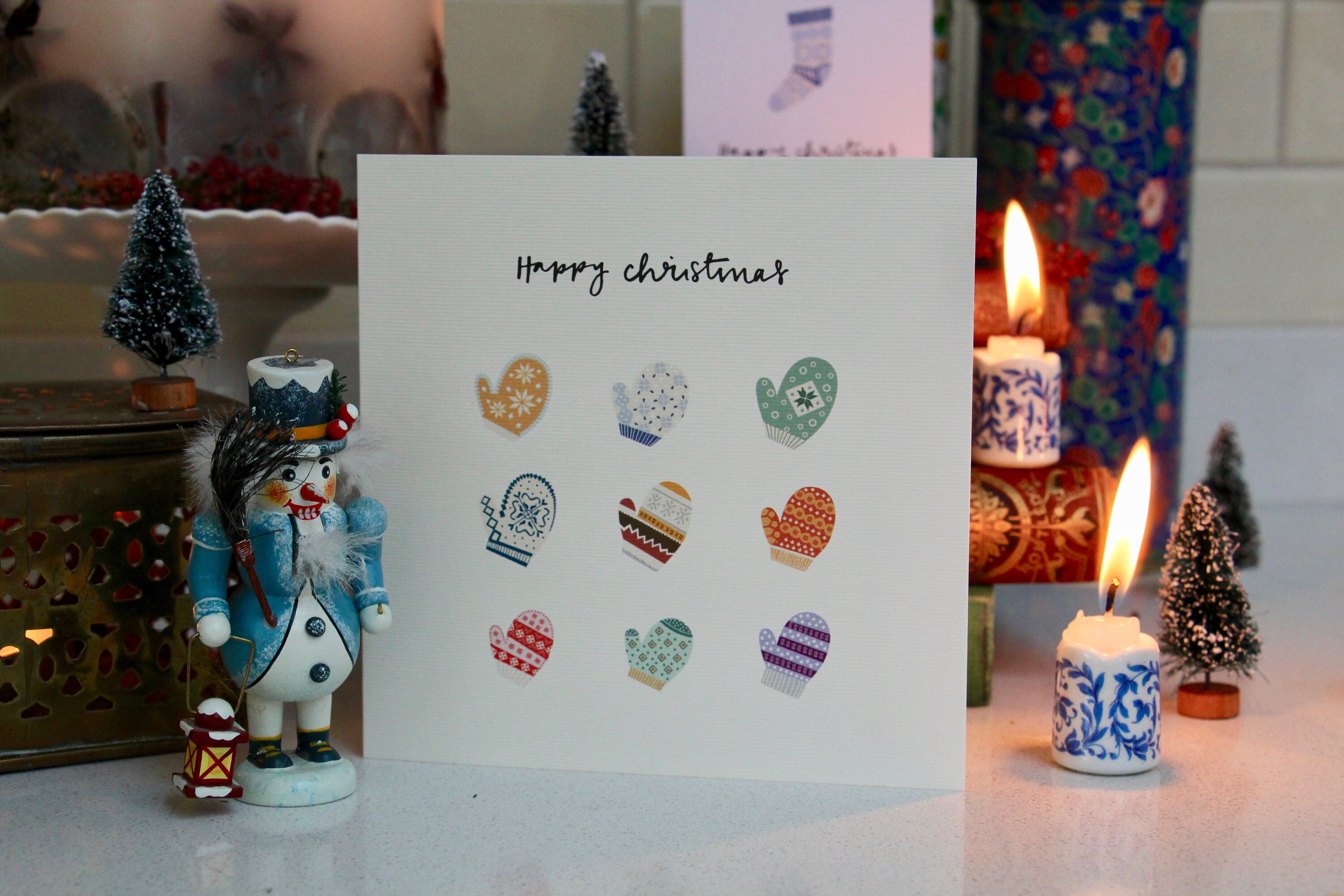 Winter Mittens Christmas Cards - Etsy