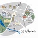 Illustrated Map of St Albans - Landscape - Etsy