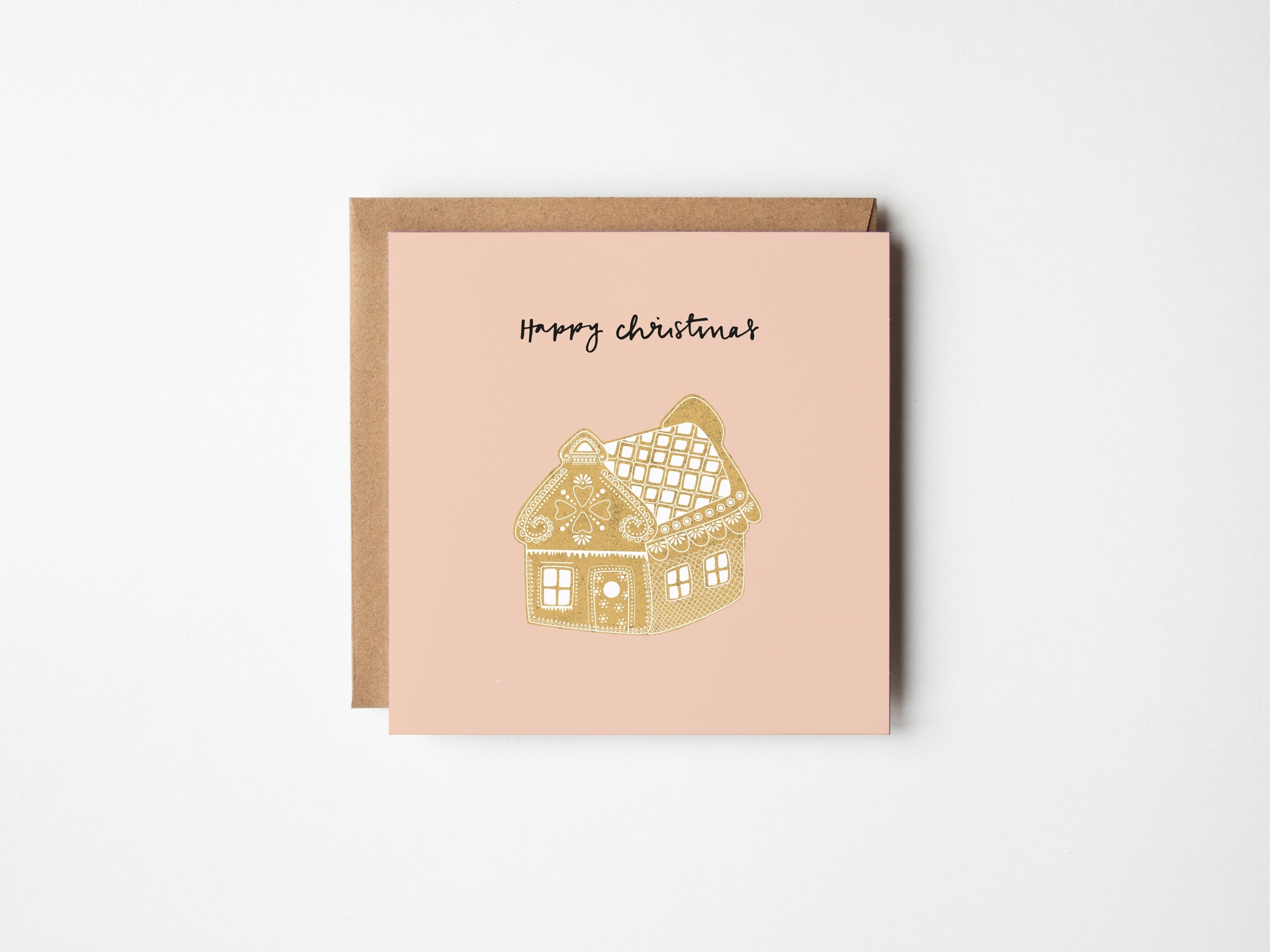 Gingerbread House Christmas Card - Etsy