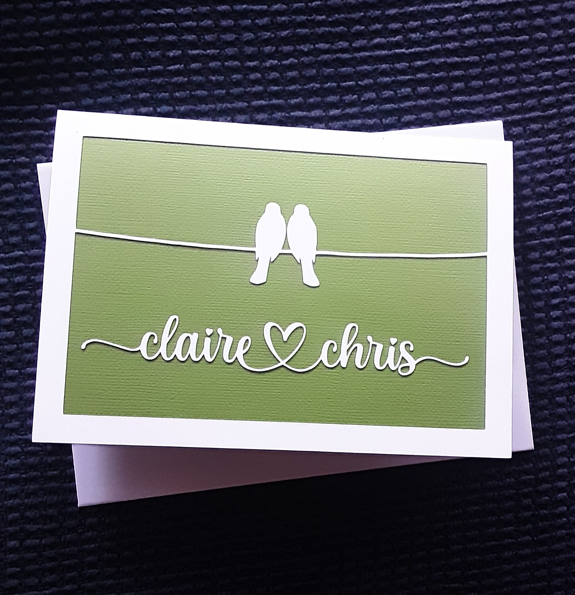 Personalised Wedding or Engagement Card Birds on a Wire - Etsy Australia