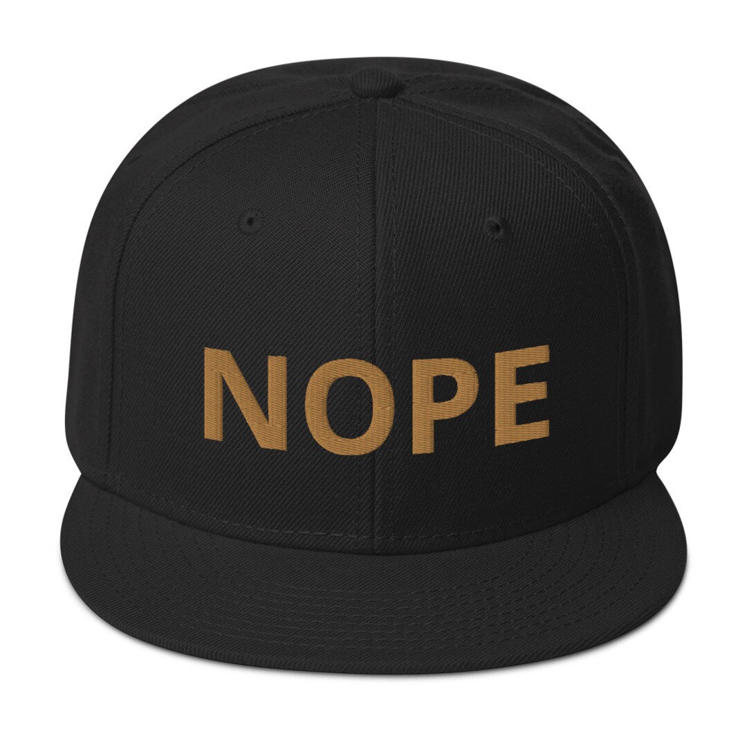 Snapback Nope Embroidered Hat - Etsy