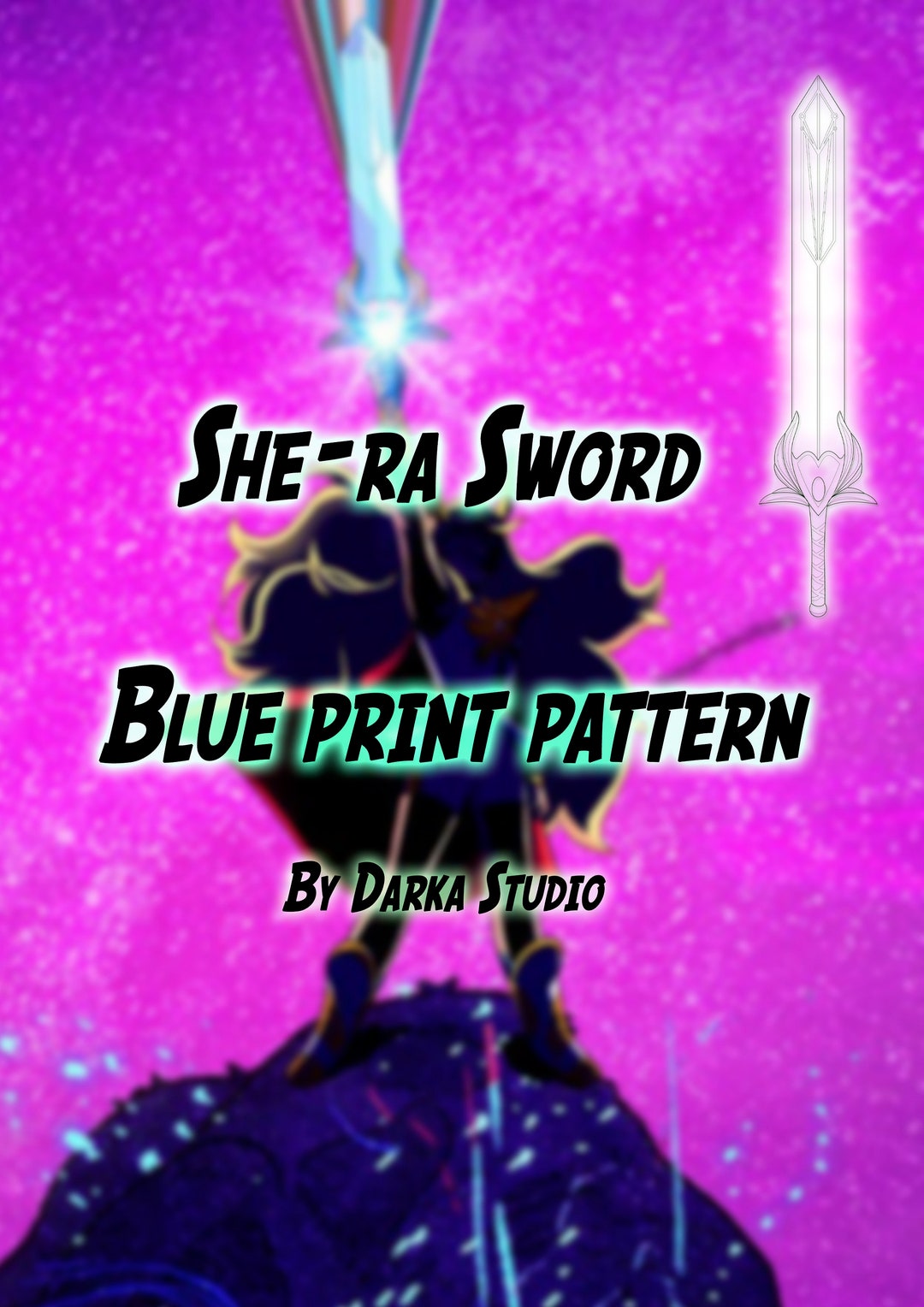 She-ra Sword Blueprint Pattern - Etsy