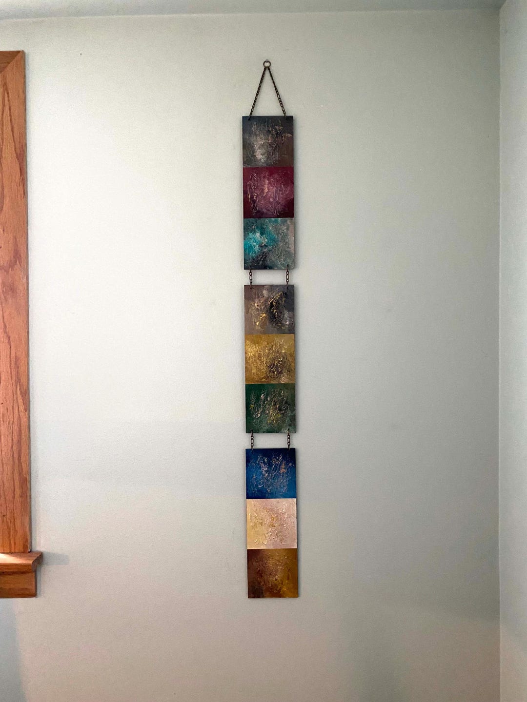 Vertically Hanging Original Abstract Wall Art, Modern Abstract Wall Art ...