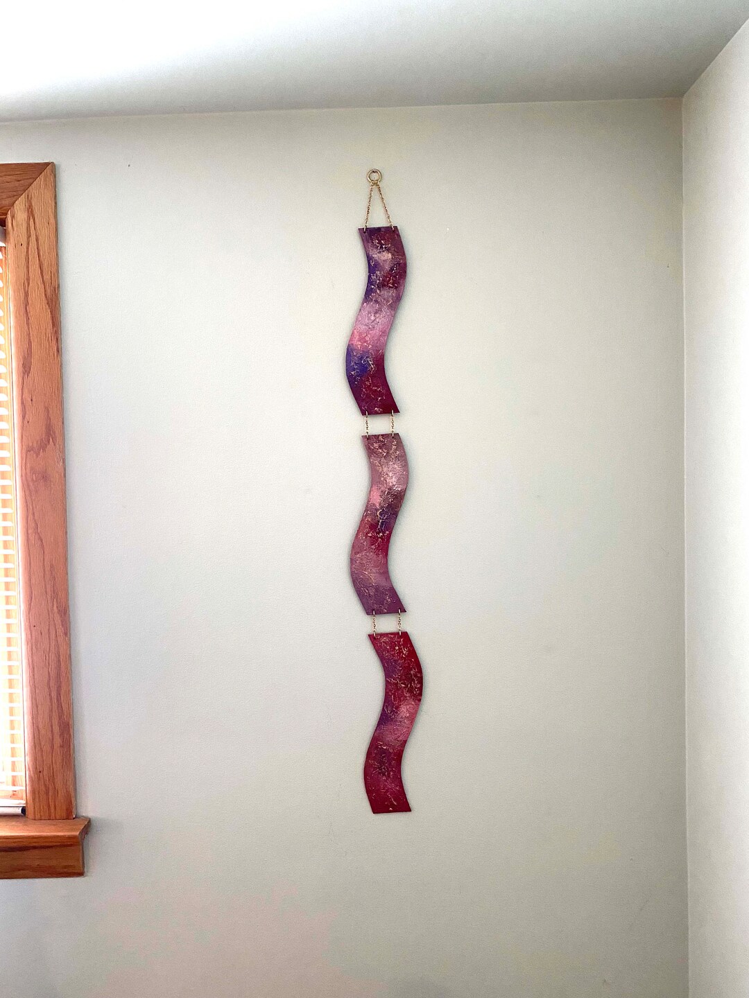 Wavy Wall Art, Curvy Wall Hangings, Vertical Wall Art, Narrow Vertical ...