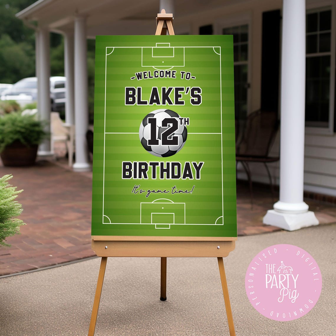 Soccer/football Welcome Poster Digital Download Birthday Welcome Sign ...