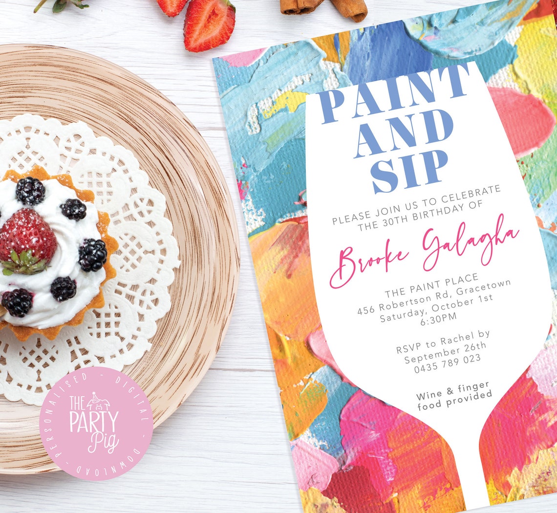 Paint and Sip Birthday/hens Night/ Bachelorette Party - Etsy