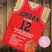 Basketball Jersey Digital Download Birthday Invitation, Jersey Party ...
