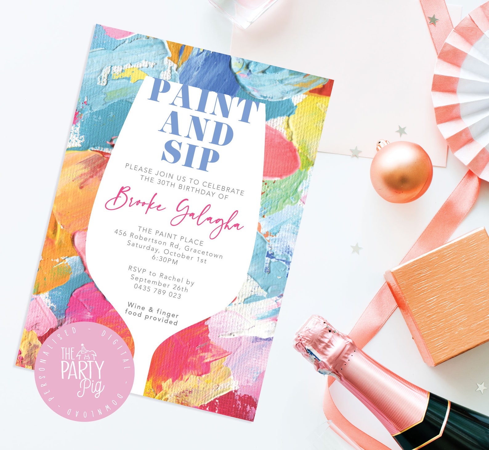 Paint and Sip Birthday/hens Night/ Bachelorette Party - Etsy