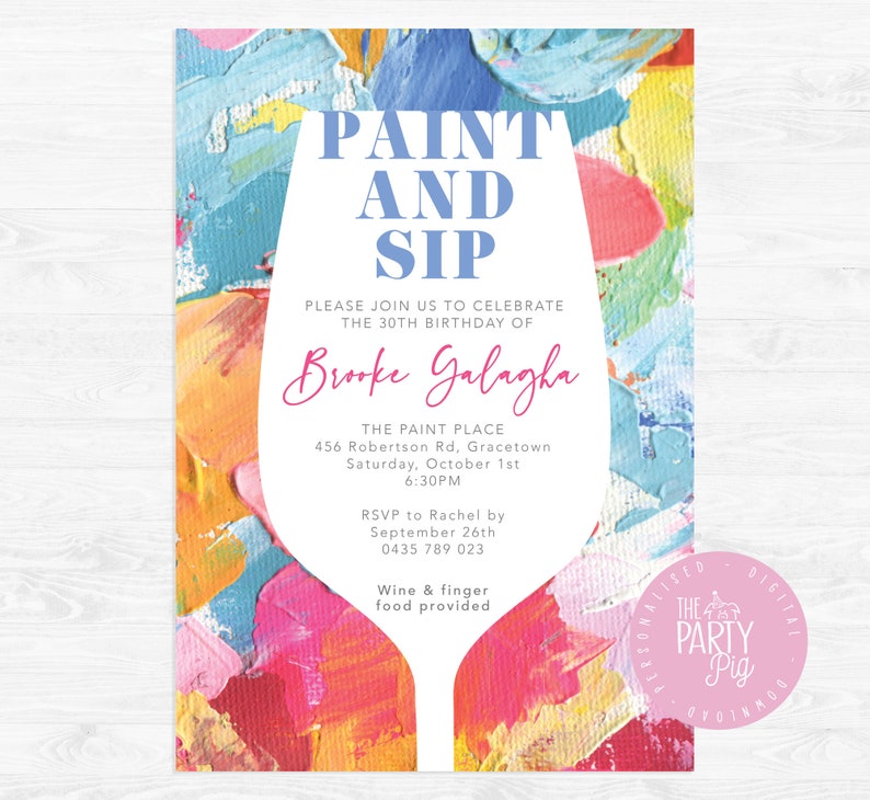 Paint and Sip Birthday/hens Night/ Bachelorette Party - Etsy