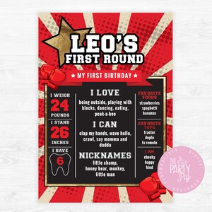 Boxing Birthday Milestone Sign Boxing Birthday Party Poster Digital ...