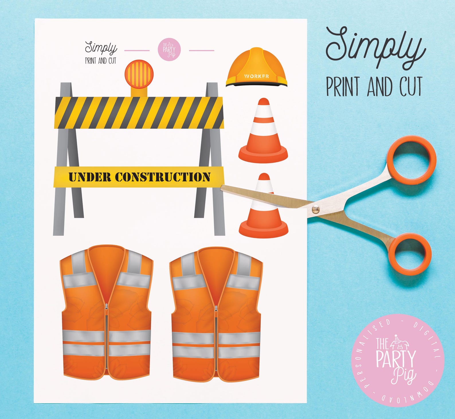 Printable Elf Construction Site/construction Printable Prop, Christmas Elf Construction Scene ...