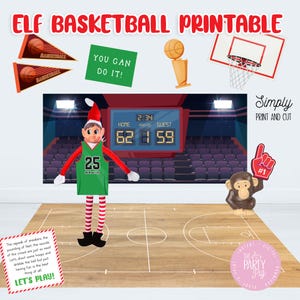 Printable Elf Basketball / Elf Basketball Stadium, Christmas Elf ...