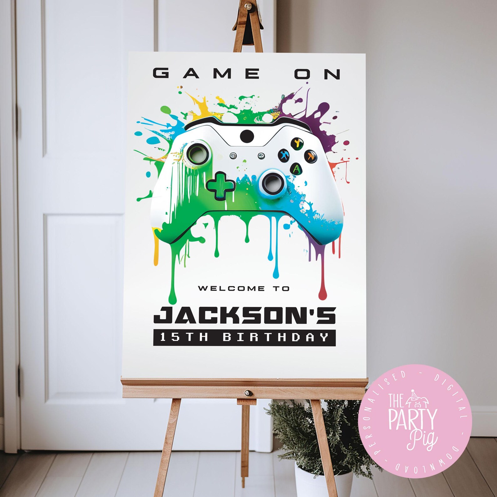 Gamer Welcome Sign, Video Game Welcome Poster, Gaming Birthday, Gamer ...