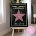 Hollywood Walk of Fame Welcome Poster Movie Themed Hollywood Birthday ...