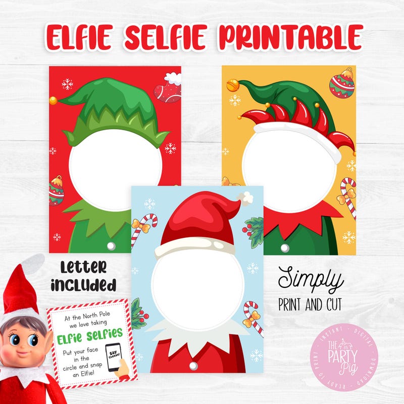 Selfie Elfie Template - Etsy