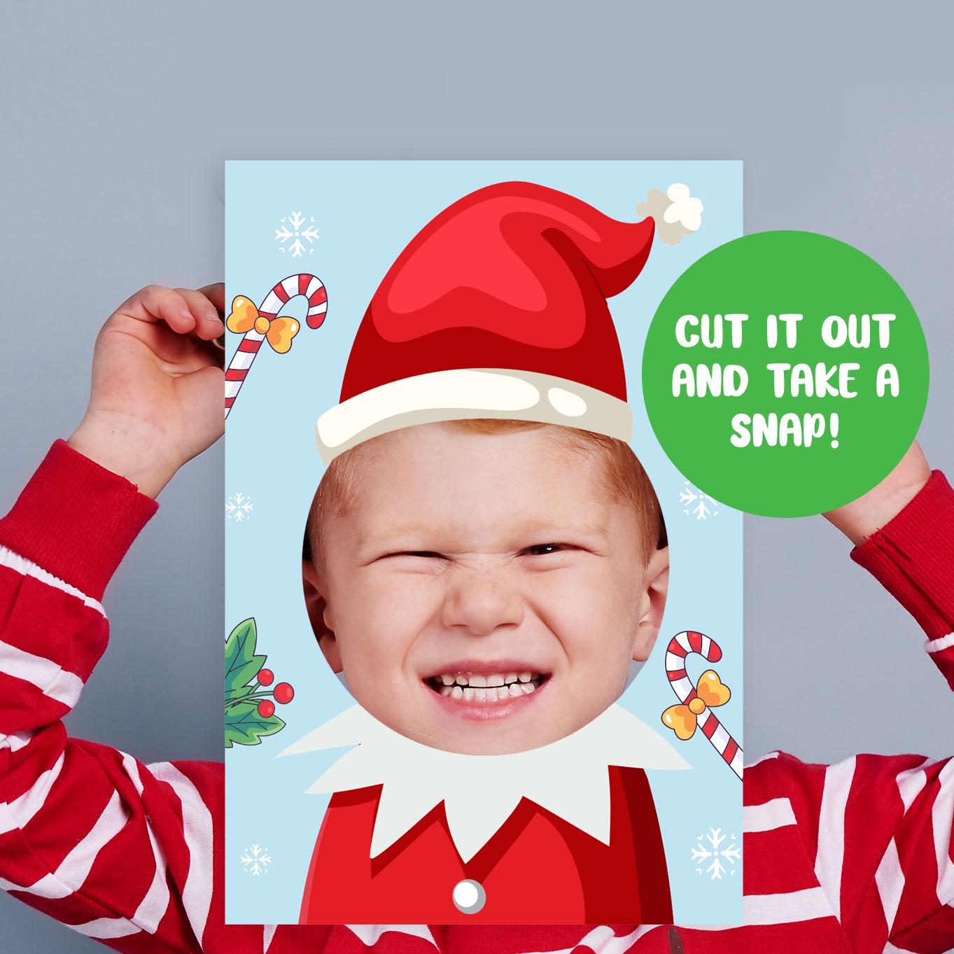 Printable Elf Let's Take an Elfie Printable Prop, Elfie Selfie Print ...