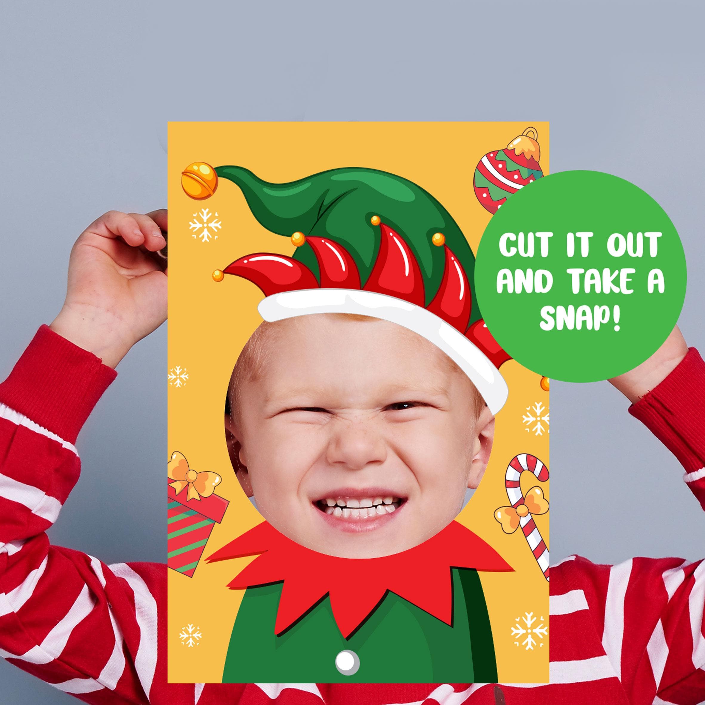 Printable Elf Let's Take an Elfie Printable Prop, Elfie Selfie Print ...
