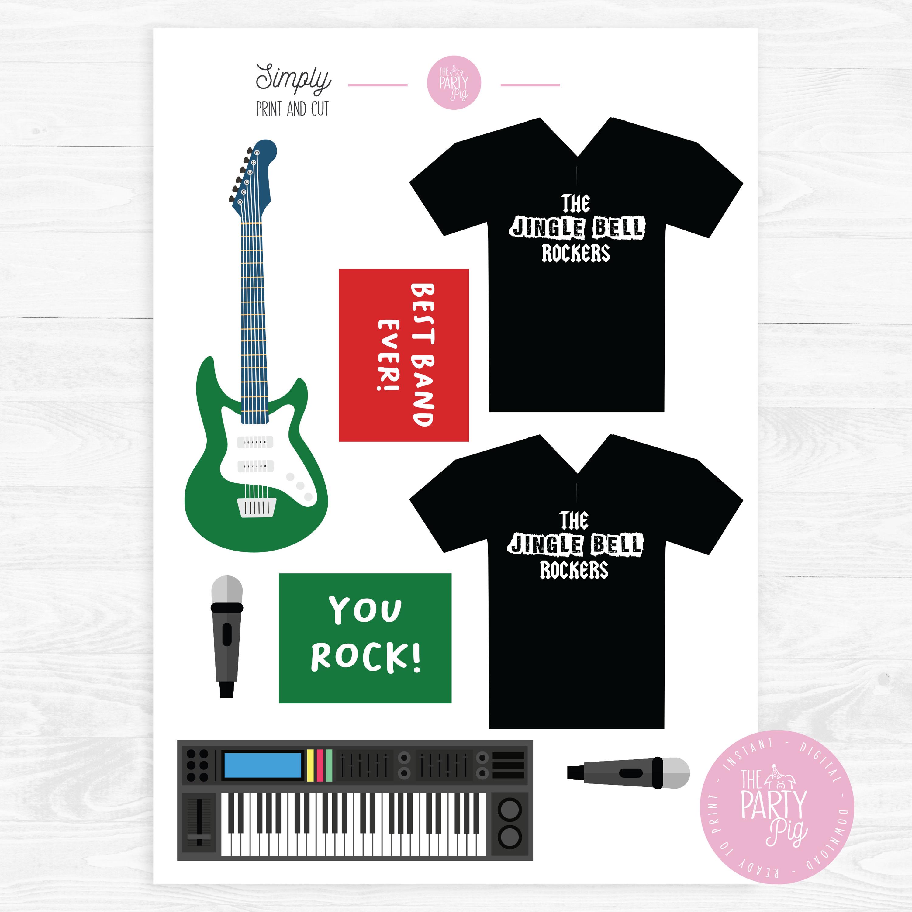 Printable Elf Rock and Roll Concert /rockstar Elf Prop,christmas Elf ...