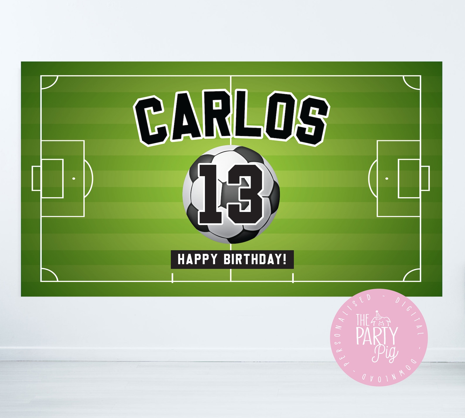 Soccer Field / Football Field Backdrop Birthday Party Banner - Etsy