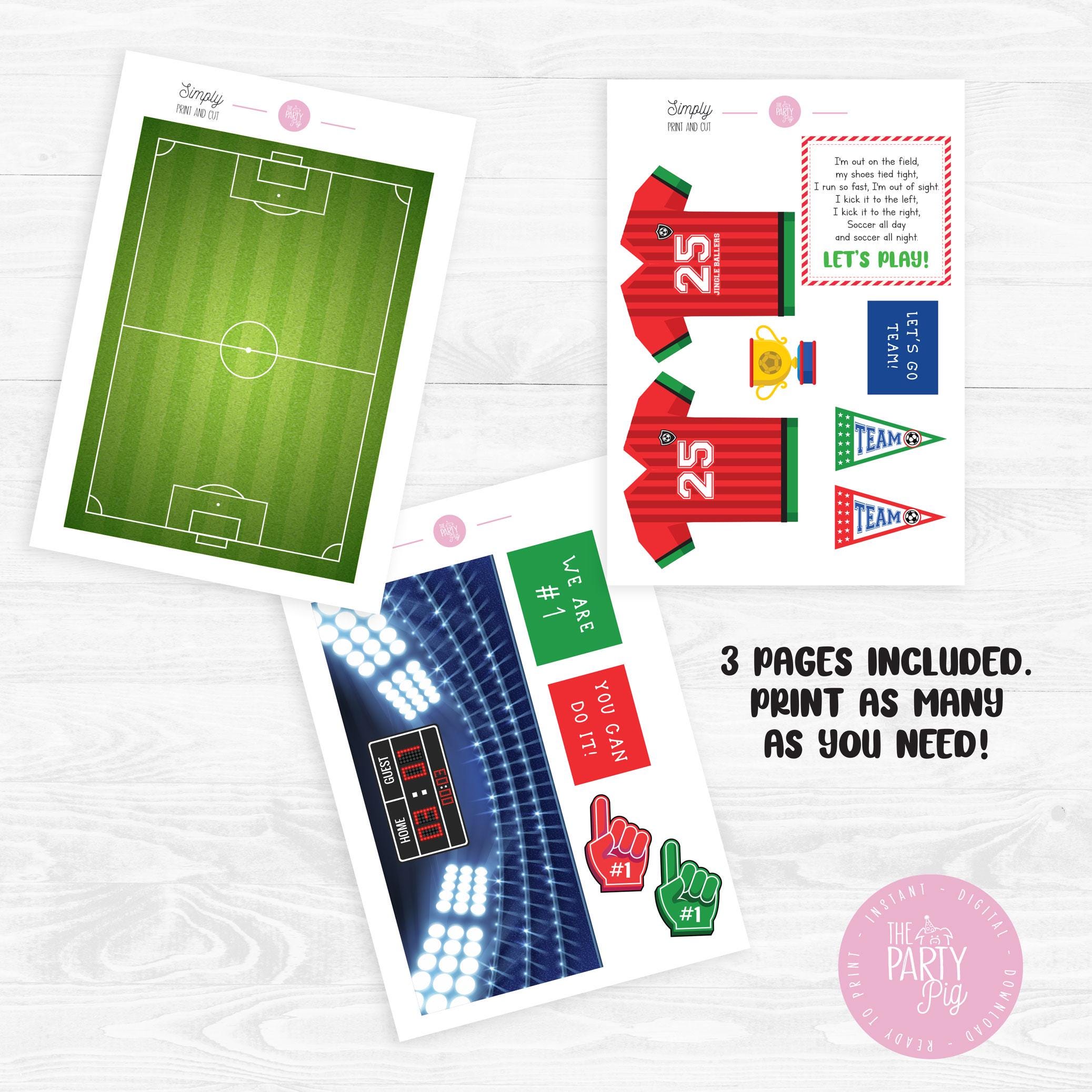 Printable Elf Soccer Props / Football Stadium Prop, Elf Soccer ...