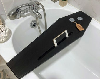 Coffin Shaped Bath Caddy With Edge-handmade - Etsy