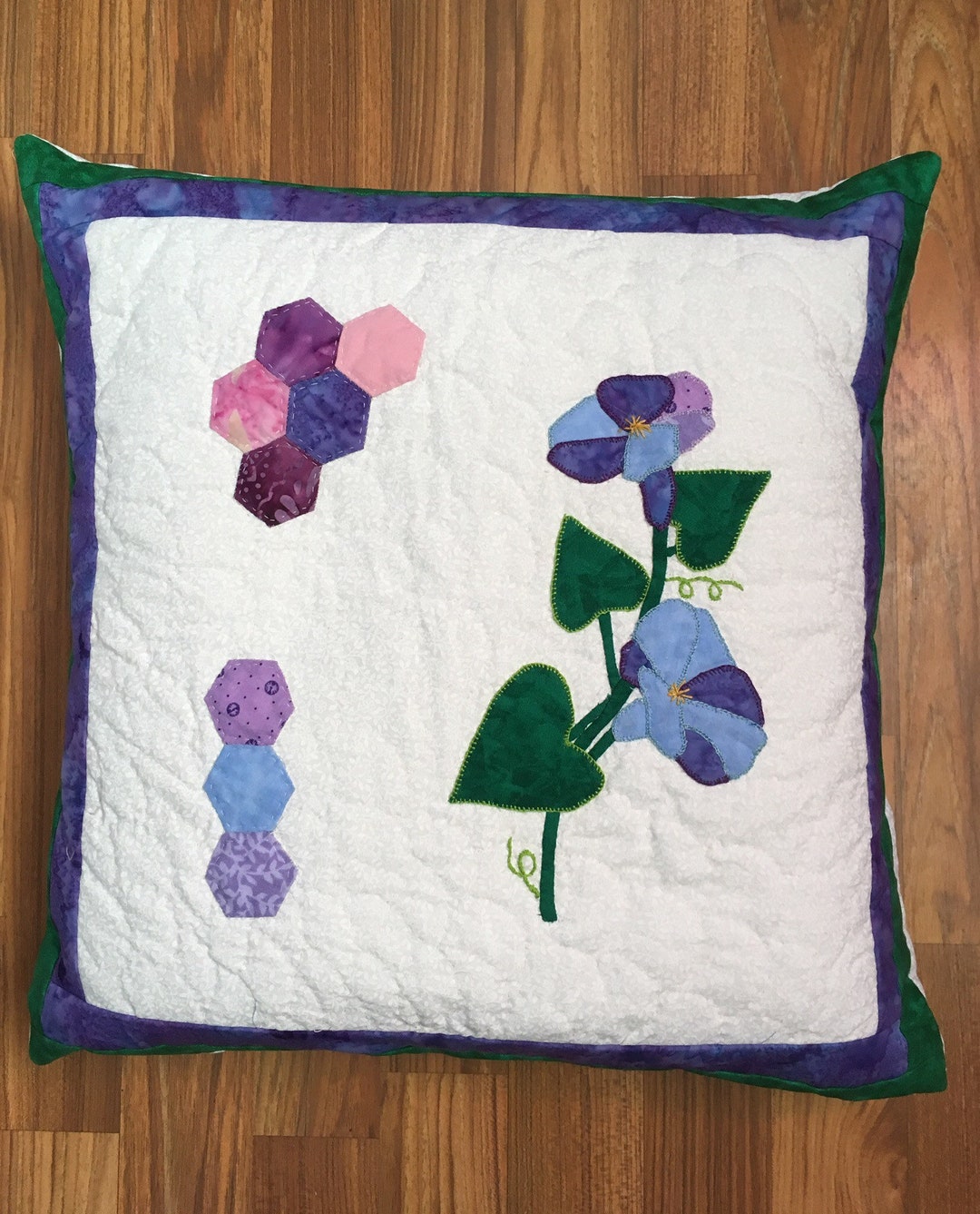 Blue Flower Cushion - Etsy